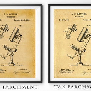 1883 Microscope Patent Print Microscope Poster Hospital - Etsy