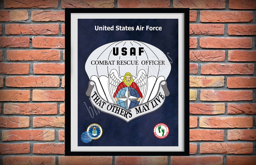 Air Force Cro Pararescue Angel Print Vers#1, CRO Pararescue Angel ...