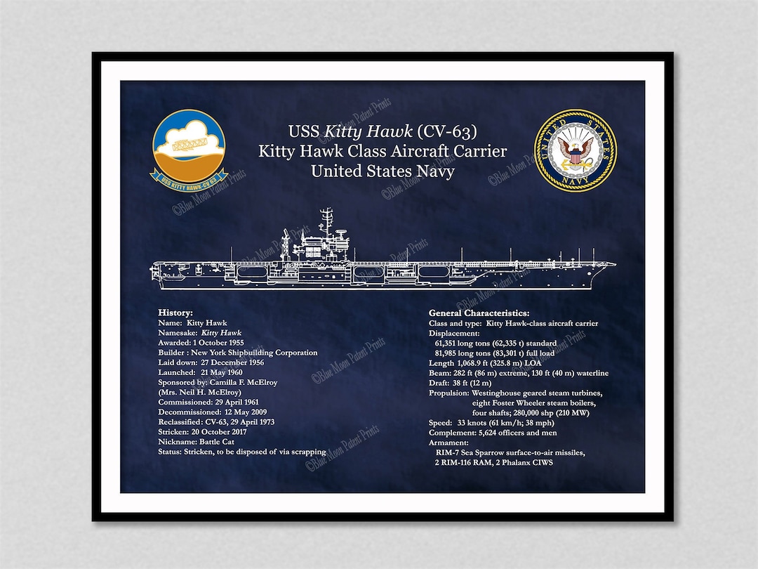 USS Kitty Hawk CV-63 Aircraft Carrier, Kitty Hawk Class Aircraft ...