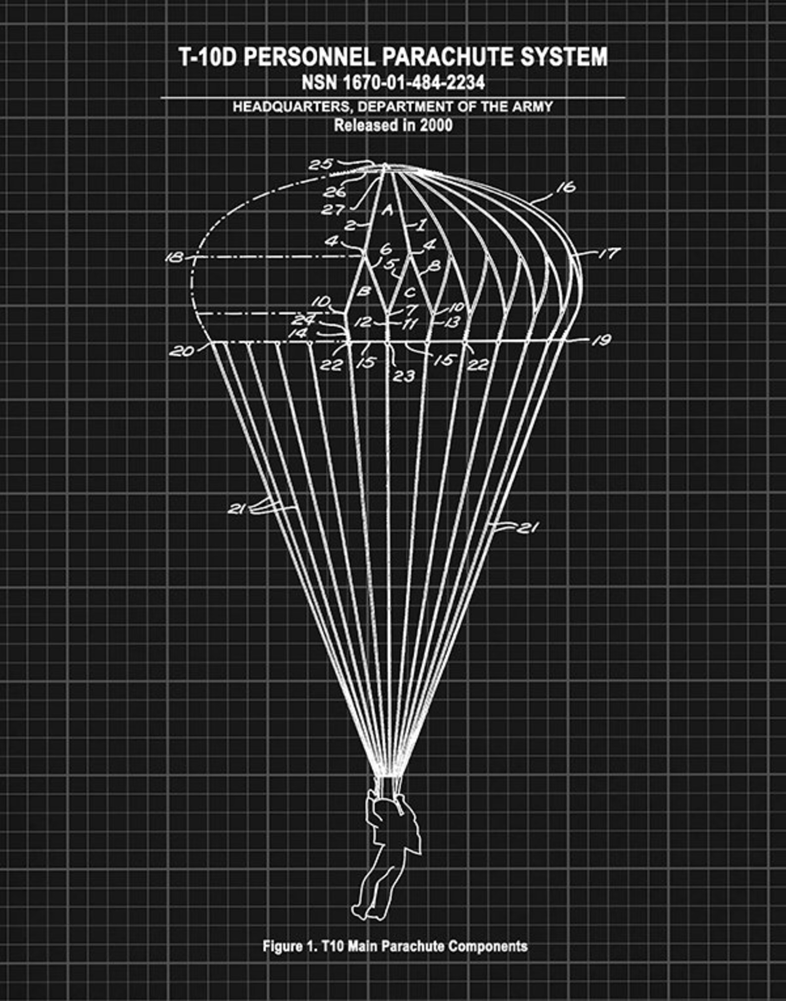 T-10D Military Parachute US Military Armed Forces Soldier - Etsy