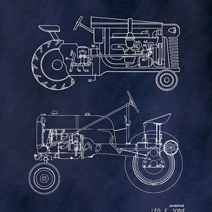 1953 Farmall H Tractor Patent Print Farmall H Tractor Poster Farm ...