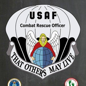 Air Force Cro Pararescue Angel Print Vers1 CRO Pararescue | Etsy