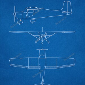 Cessna 150 Skyhawk Drawing - Airplane Art Print - Poster - Aviation Art ...