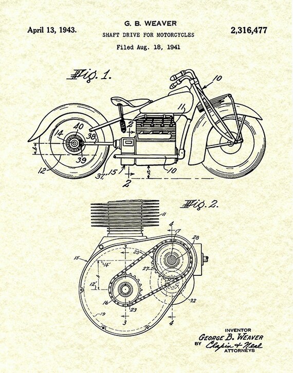 Indian Motorcycle Drawings