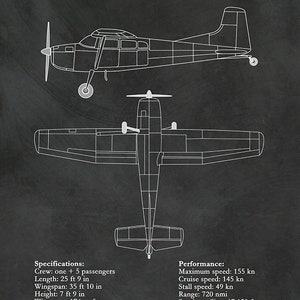 1974 Cessna A185F Skywagon Drawing, Cessna 185 Airplane Print, Cessna ...