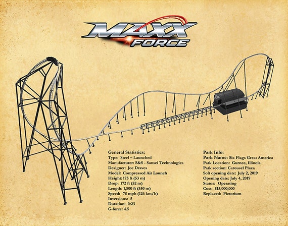 Leviathan Achterbahn Layout