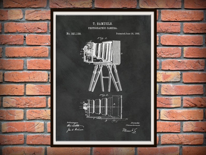 Patent 1885 Camera Designed by Thomas Samuel Art Print - Etsy