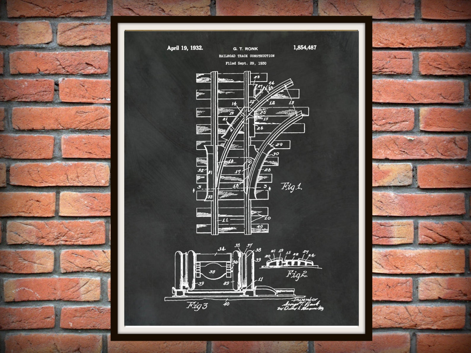 1932 Railroad Tracks Patent Print Train Tracks Poster - Etsy