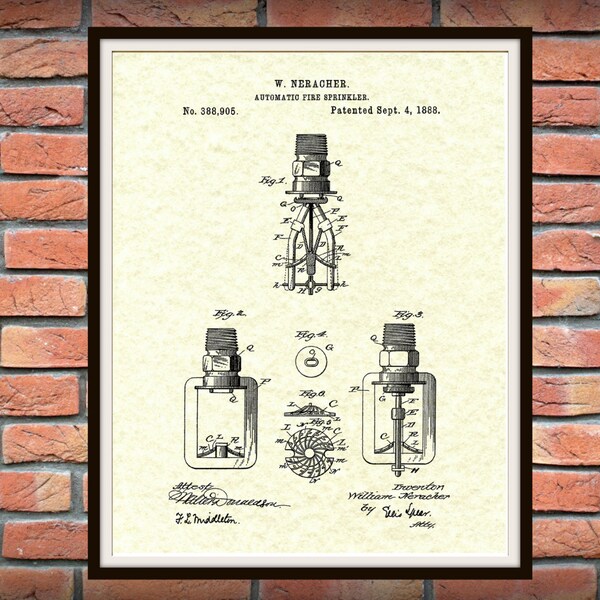 Fire Sprinkler Wall Art - Etsy
