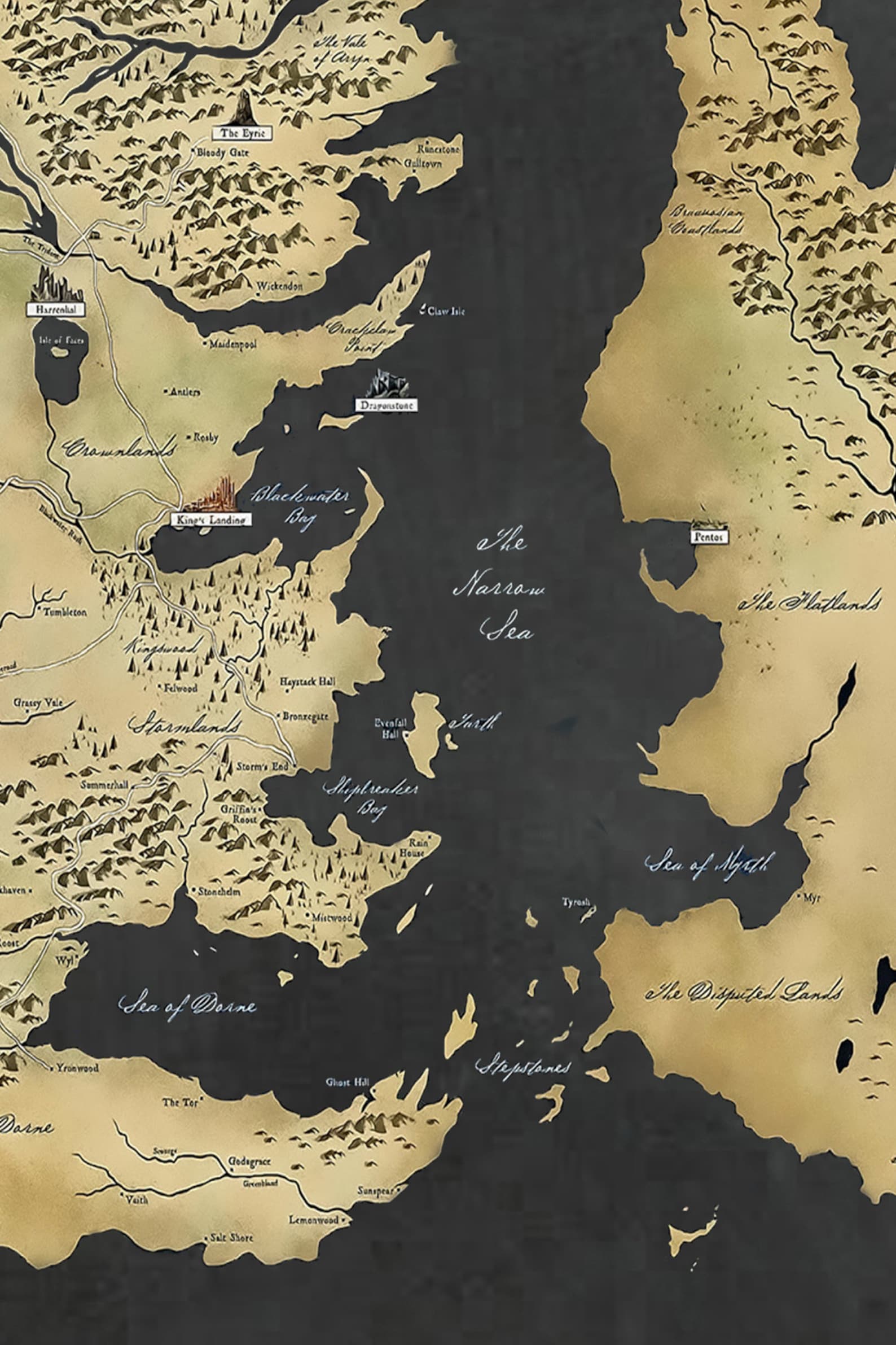 Game of Thrones Map Westeros Map Winterfell Map GOT Map - Etsy