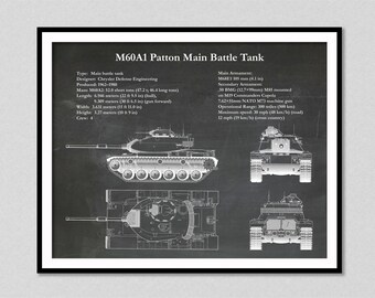 M60A1 Patton Main Battle Tank Designed for the Military, M60A1 drawing ...