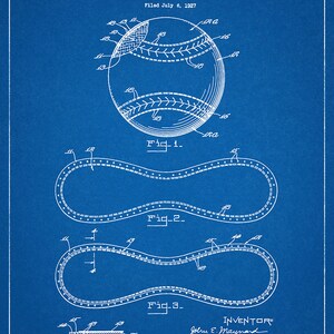 1928 Baseball Patent Print - Poster - Sports Decor - Wall Art - MLB ...