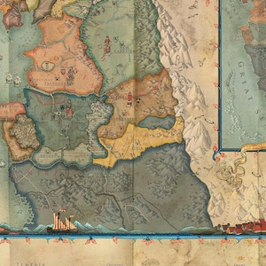 The World of the Witcher Map, the Northern Kingdoms, Witcher 3 Wild ...