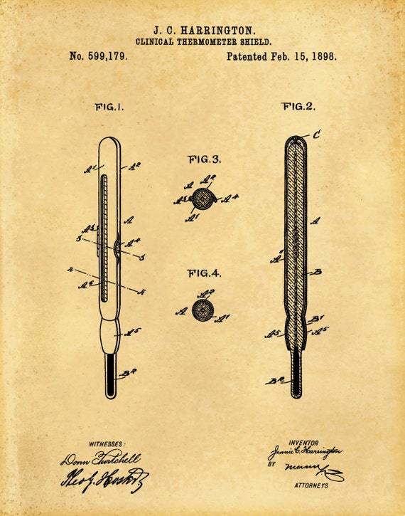 Labeled Clinical Thermometer
