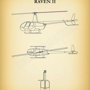Robinson R44 Helicopter Drawing - R44 Raven II Poster, Robinson R44 ...