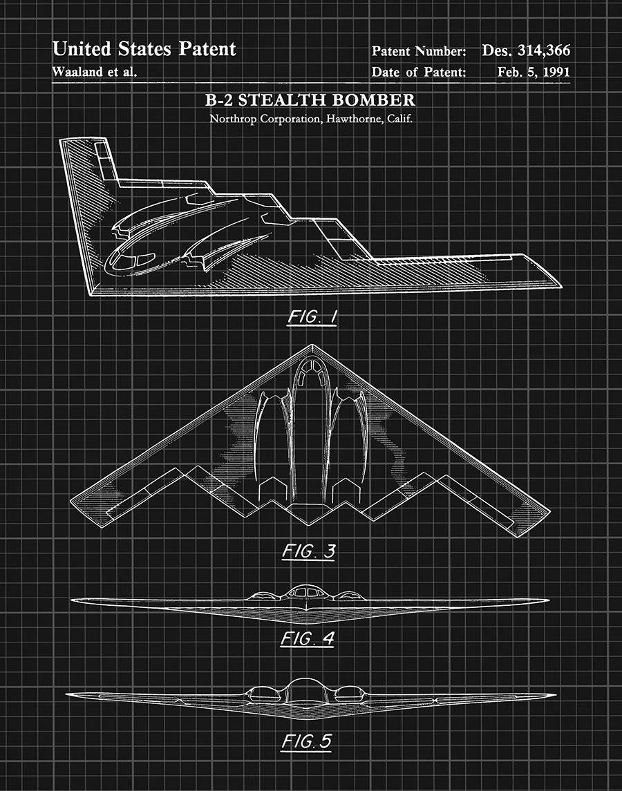 1991 B-2 ステルス爆撃機 ノースロップ グラマン 特許プリント 1991 B-2 ステルス爆撃機 ノースロップ グラマン 特許プリント