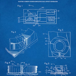 Hall Effect Generator Patent Print - 1995 Hall Effect Generator ...