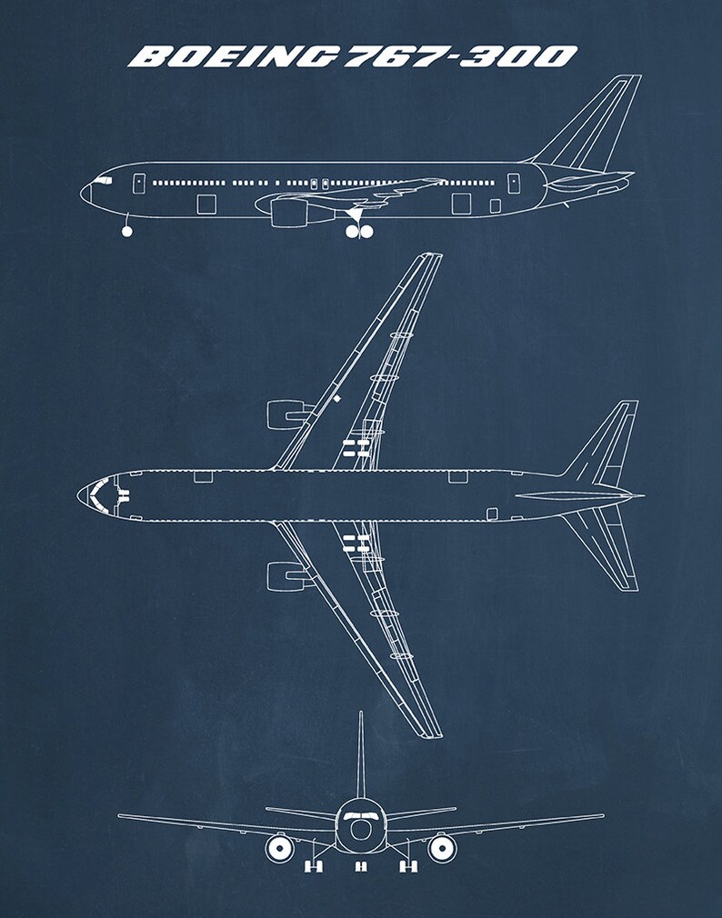 Boeing 767-300 Patent Print Boeing 767 Airplane Drawing - Etsy