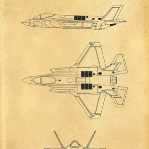 Lockheed Martin F-35 Lightning II Drawing, F-35C Aircraft Blueprint, F ...