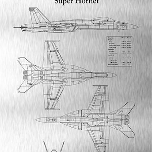 Boeing F/A-18E Super Hornet Drawing, F/A-18E Super Hornet Poster Boeing ...