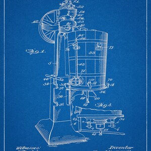1910 Ice Cream Maker Patent Print, Ice Cream Parlor Shop Decor, Ice ...