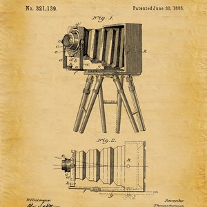 Patent 1885 Camera Designed by Thomas Samuel - Art Print - Poster Print ...