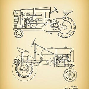 1953 Farmall H Tractor Patent Print - Farmall H Tractor Poster - Farm ...