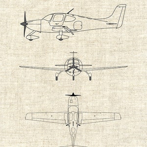 Cirrus SR22 Drawing, Cirrus SR22 Airplane Poster, Cirrus Art Print ...