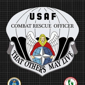 Air Force Cro Pararescue Angel Print Vers#1, CRO Pararescue Angel ...