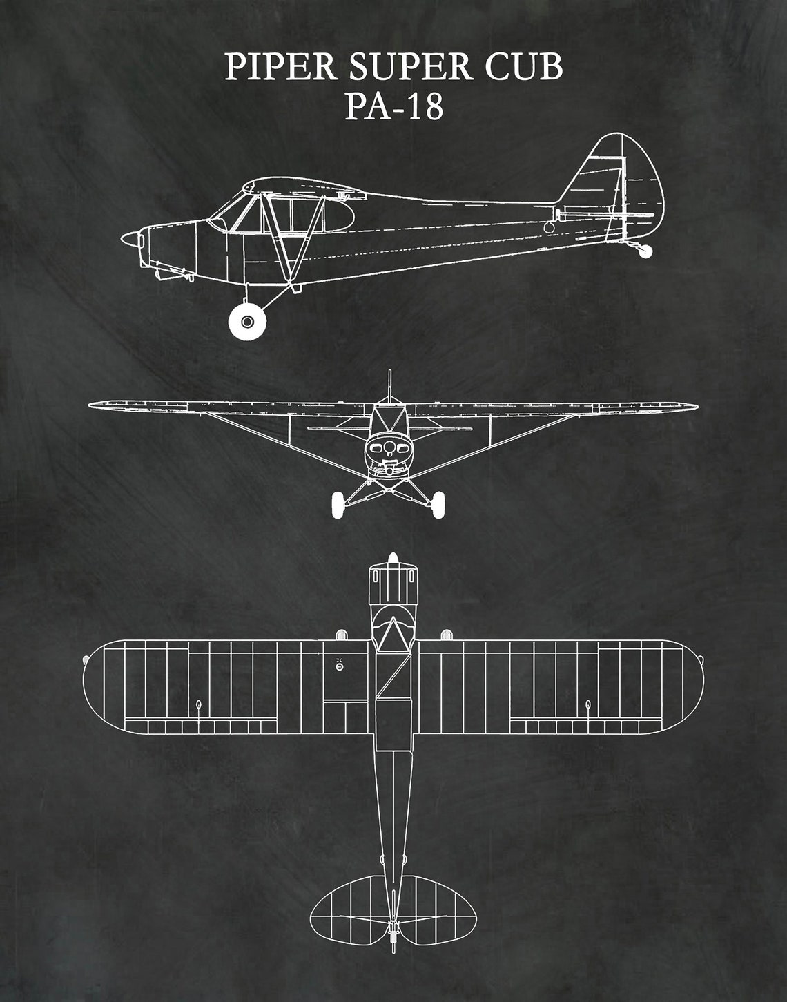 Piper Super Cub PA-18 Drawing Piper Cub Poster Piper Cub - Etsy Canada
