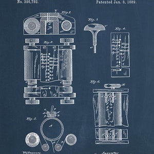 1889 First Computer Patent Print, Art of Compiling Statistics Wall Art ...