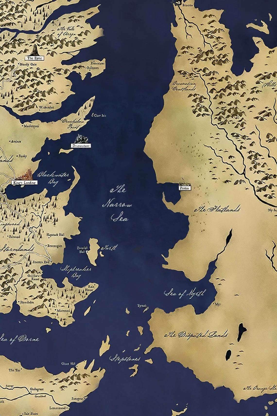 Game of Thrones Map Westeros Map Winterfell Map GOT Map - Etsy