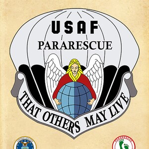 Air Force Pararescue Angel Print Vers#2, USAF Pararescue Angel Drawing ...
