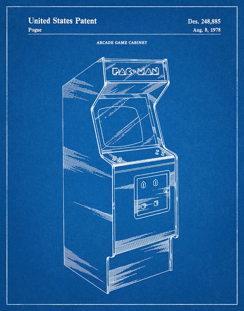 1978 Pacman Video Arcade Game Patent Print Pac Man Arcade - Etsy