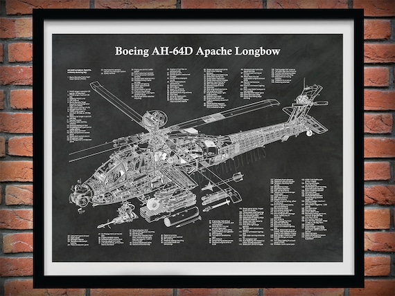 Apache Longbow Helicopter Drawing
