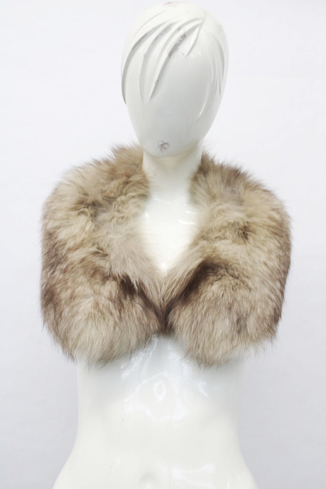 Mint Norwegian Blue Fox Fur Wing Collar Wrap Women Woman Size 5"x28 ...