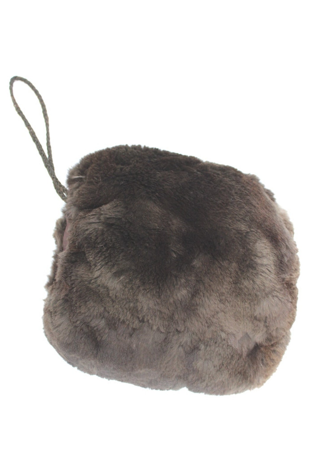 Mint Sheared Brown Rabbit Fur Hand Muff Purse Bag Hand Warmer - Etsy