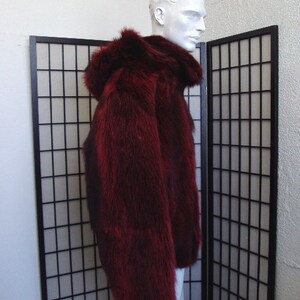 Brand New Red Hooded Hood Raccoon Racoon Fur Jacket Coat Men Man - Etsy