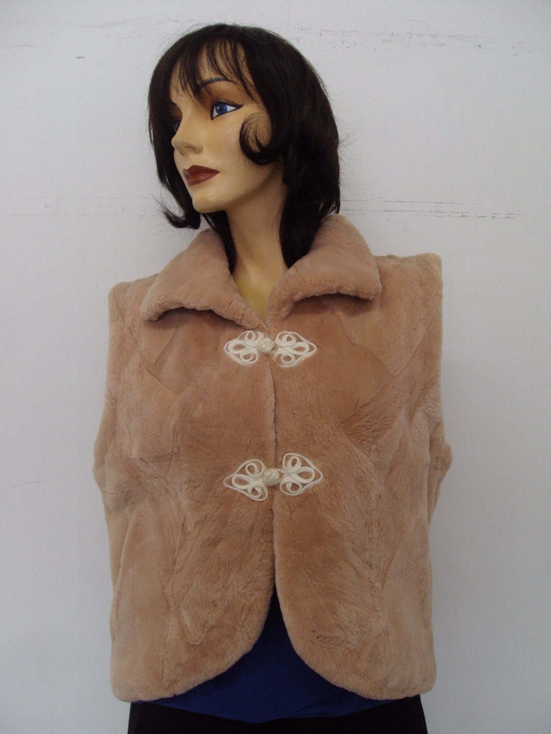 Nuevo rosa sheared castor piel chaleco mujeres mujer tamaño 6 pequeño ...