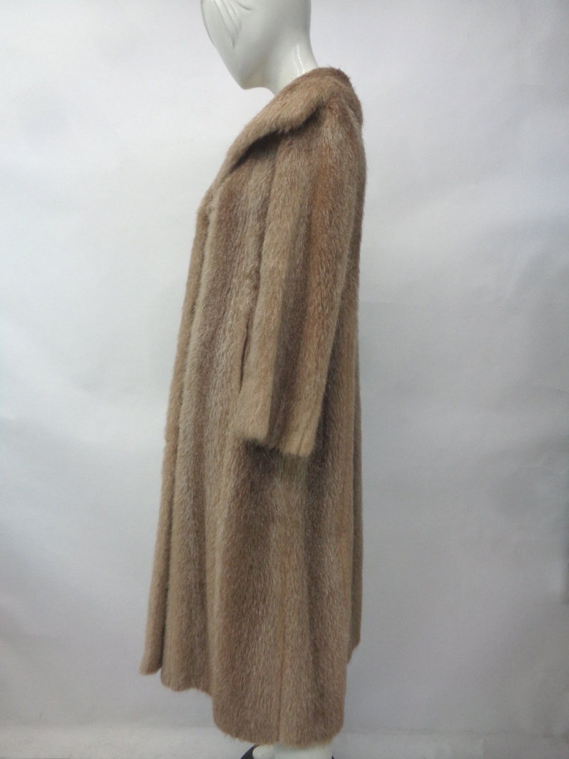 Excellent Beige Nutria Fur Coat Jacket Women Woman Size 4 Small New ...