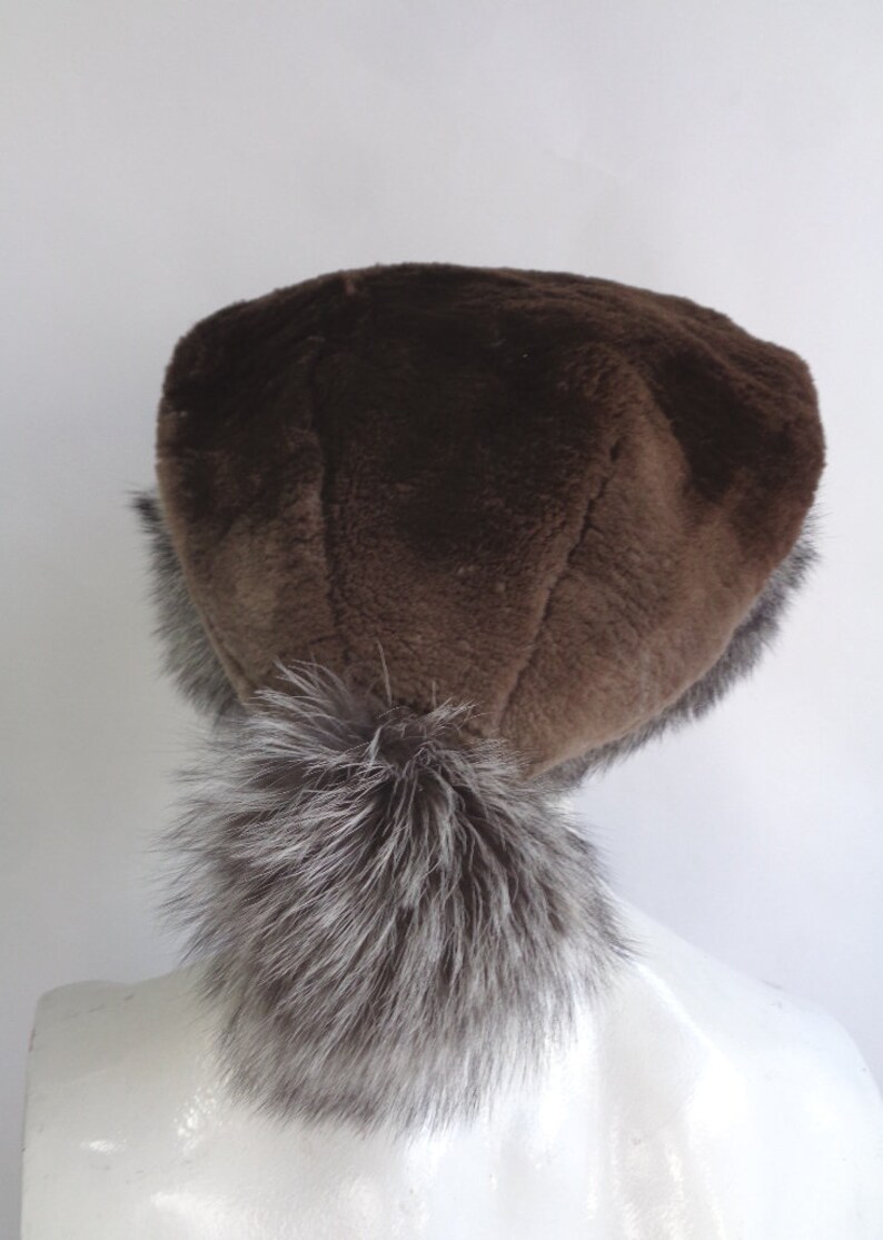 Brand new Brown sheared beaver & silver fox Santa Christmas | Etsy