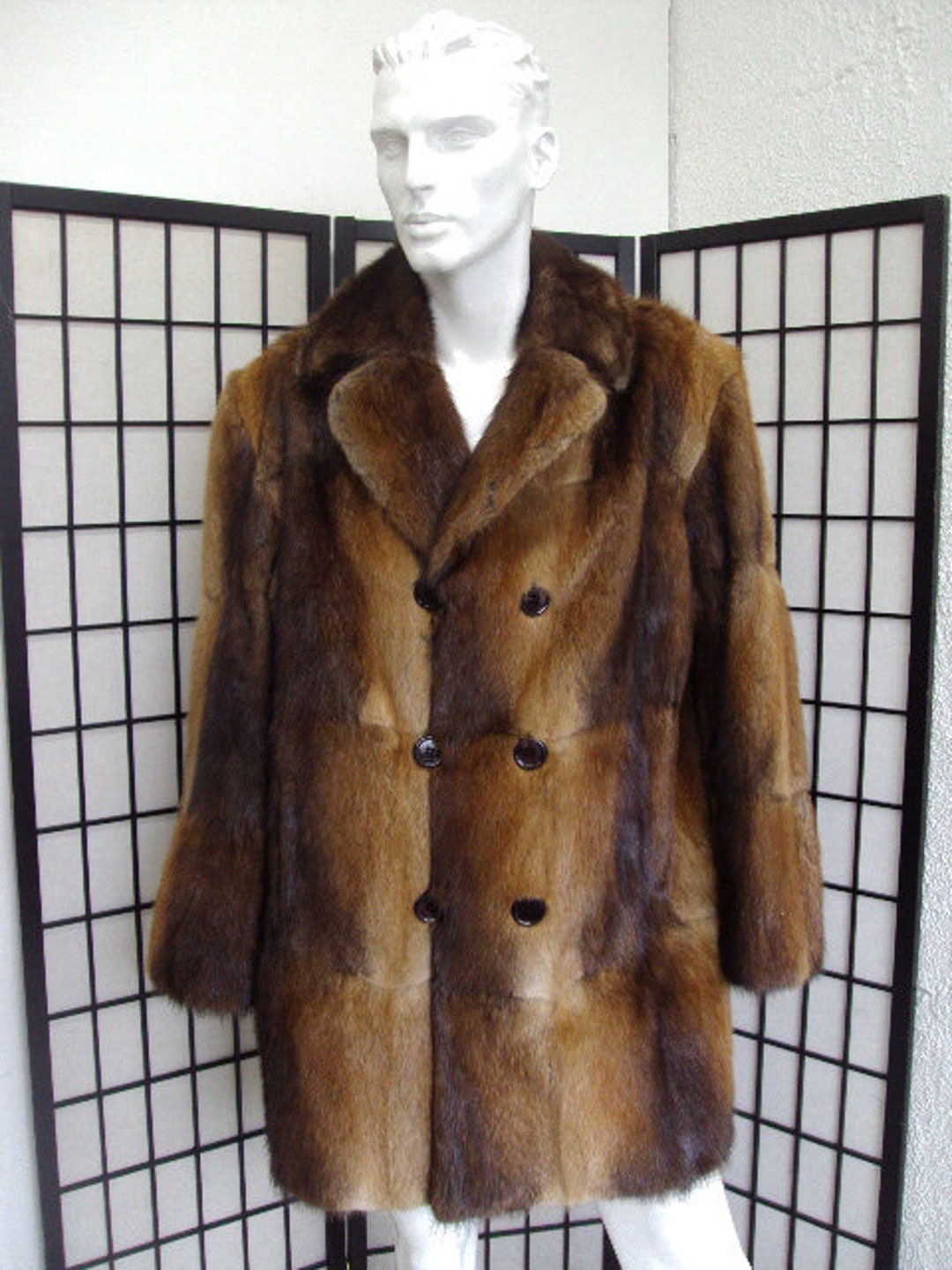 Brand New Natural Muskrat Fur Coat Jacket Men Man Size Custom Made - Etsy