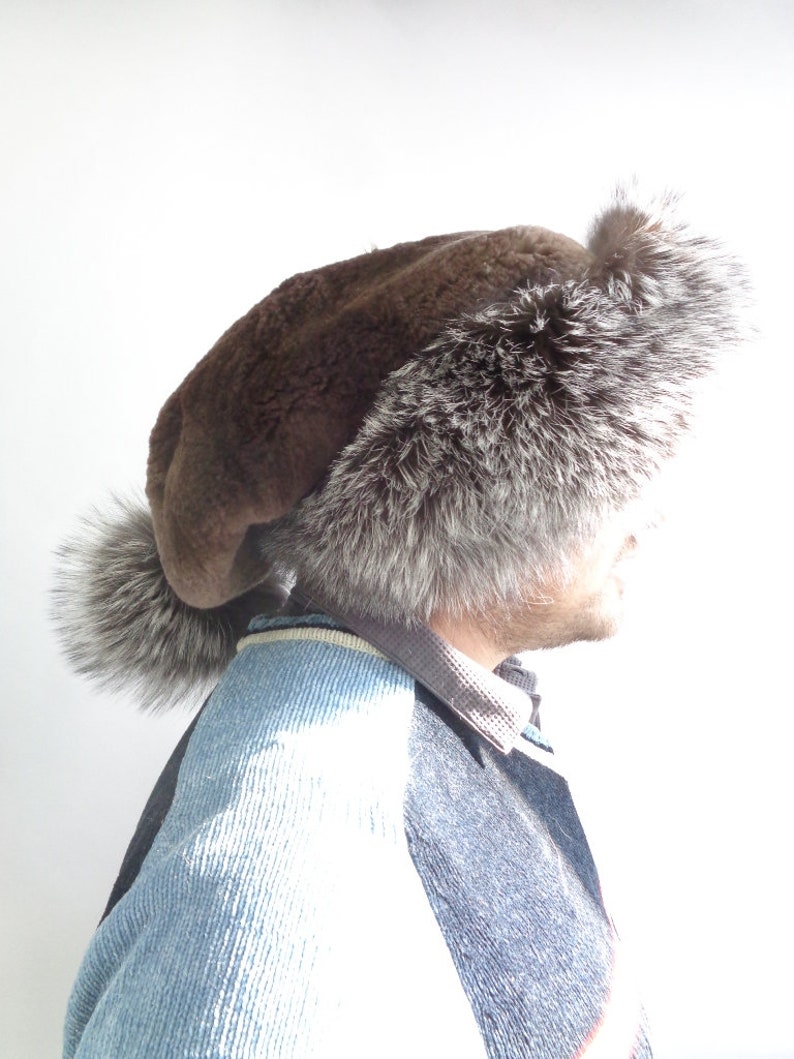 Brand New Brown Sheared Beaver & Silver Fox Santa Christmas - Etsy Canada