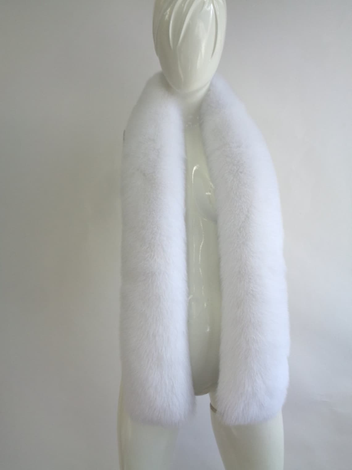 Brand New White Fox Fur Scarf Stole Wrap for Women Custom Made | Etsy