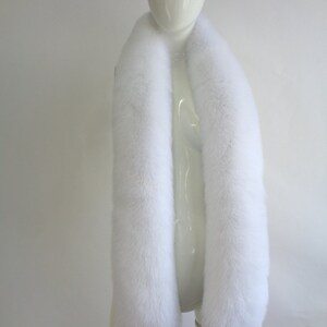 Brand New White Fox Fur Scarf Stole Wrap for Women Custom Made - Etsy