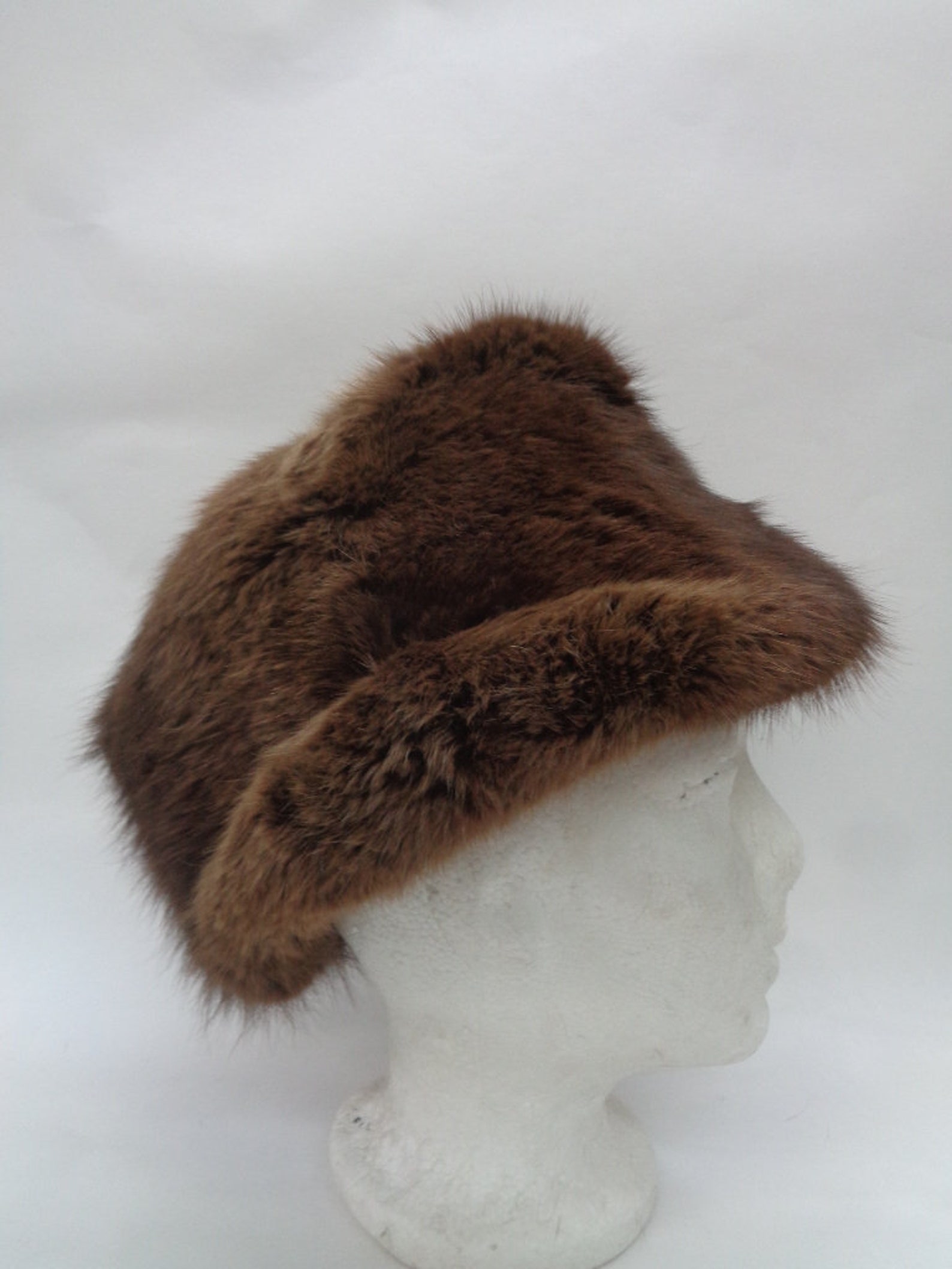 Excellent Natural Brown Muskrat Fur Hat Cap Women Woman Size - Etsy
