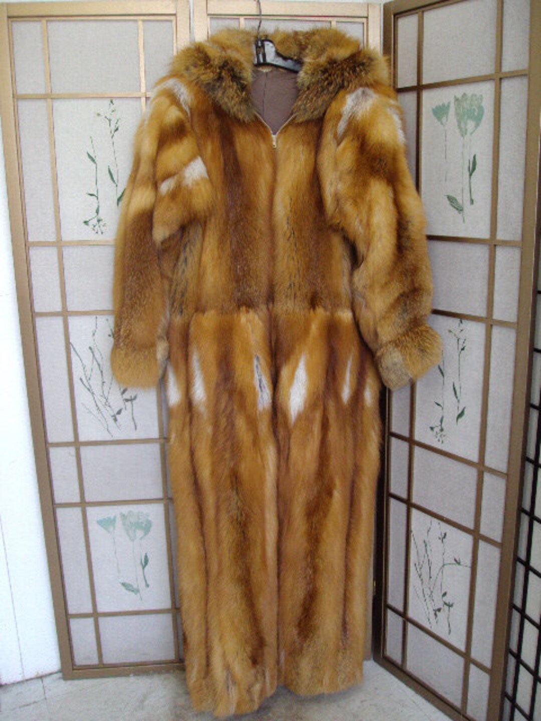 Brand New Red Fox Fur Snowsuit Jumpsuit Bodysuit Coat for Men Man Size ...