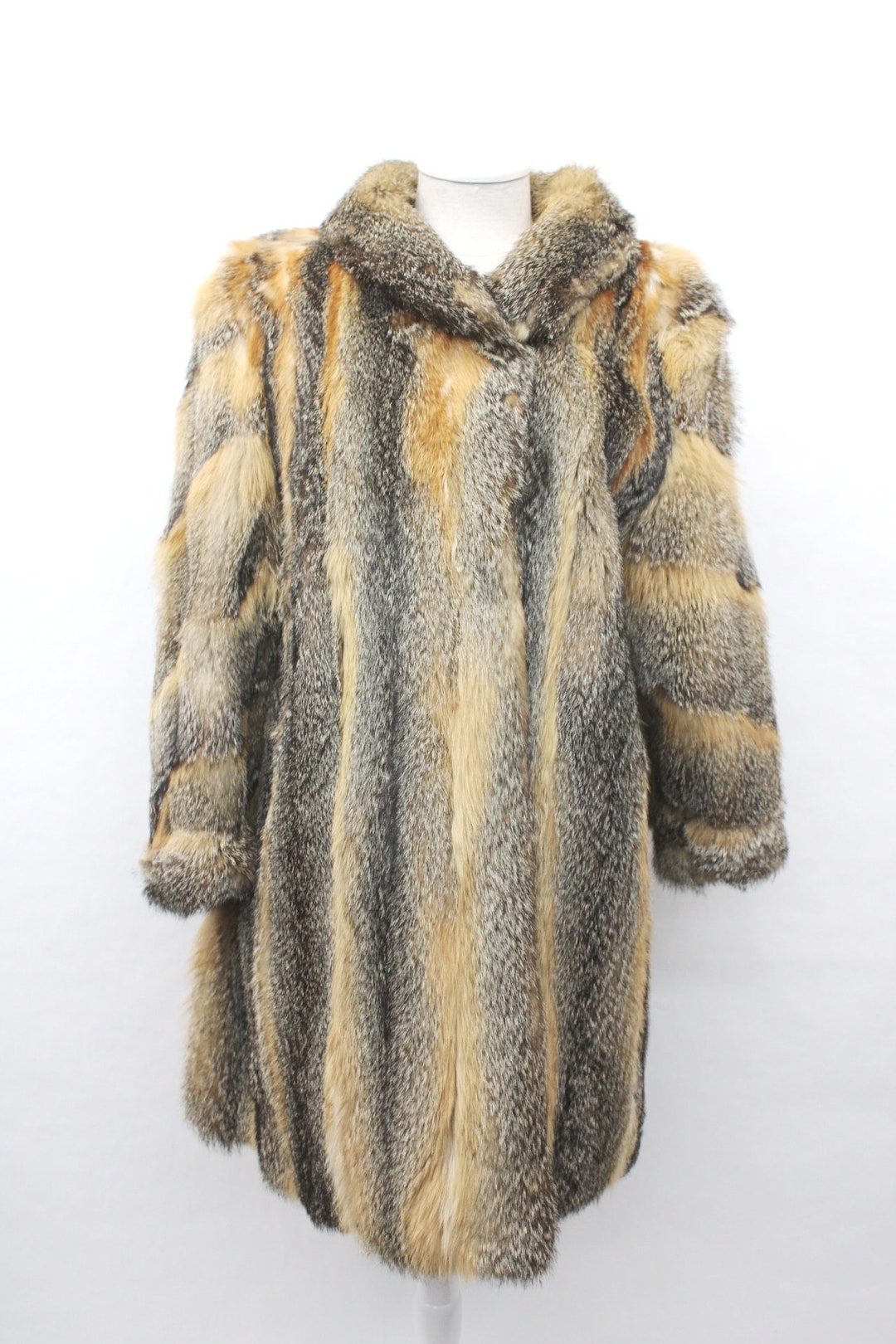 Mint American Gray Fox Fur Coat Jacket Women Woman Size 8 Medium - Etsy