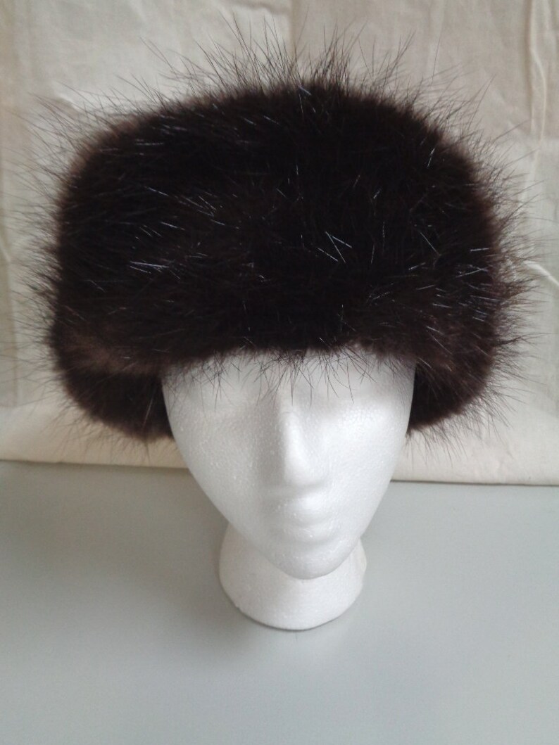 Brand New Canadian Long Hair Beaver Fur Hat Cap W/ Leather Men | Etsy