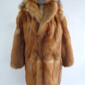 Brand New Natural Red Fox Fur Jacket Coat W/ Hood Men Man Size All - Etsy